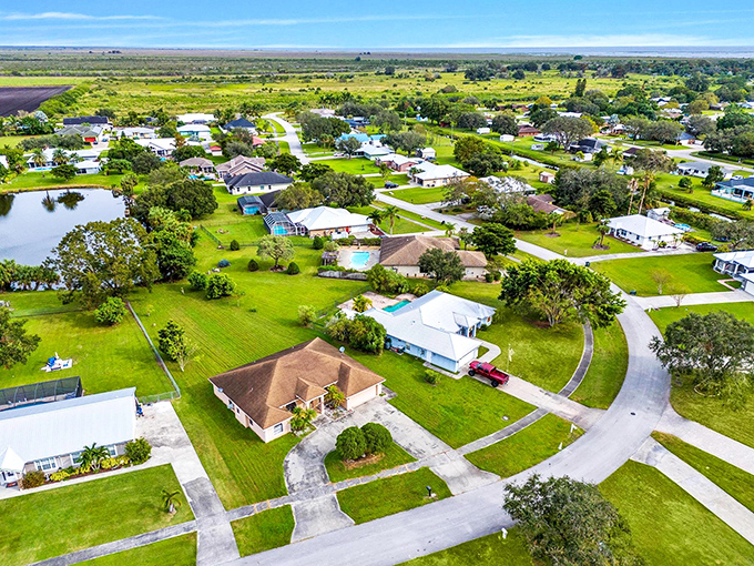 Spacious lots and backyard pools define this Clewiston neighborhood, where keeping up with the Joneses means having the greenest lawn, not the biggest mortgage.