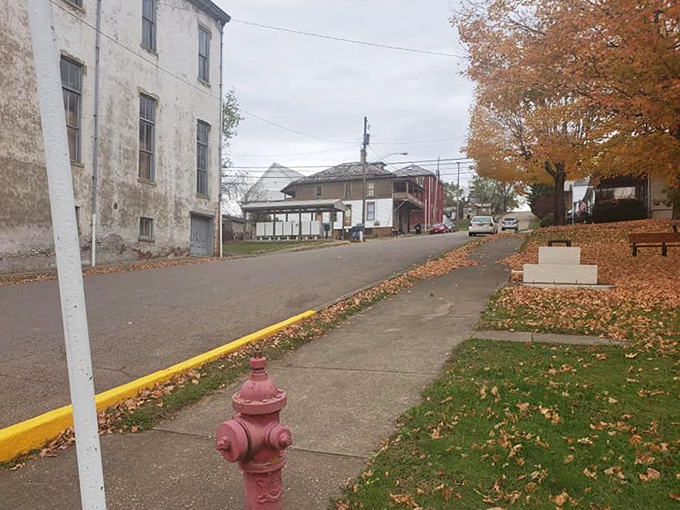 Fall in Shawnee brings a painter's palette of colors to frame the historic streetscape. Even the fire hydrants get dressed up in classic red.