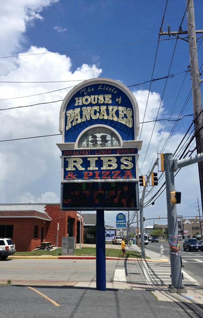 Standing tall against Ocean City's blue sky, this sign has guided hungry travelers to breakfast salvation for generations.
