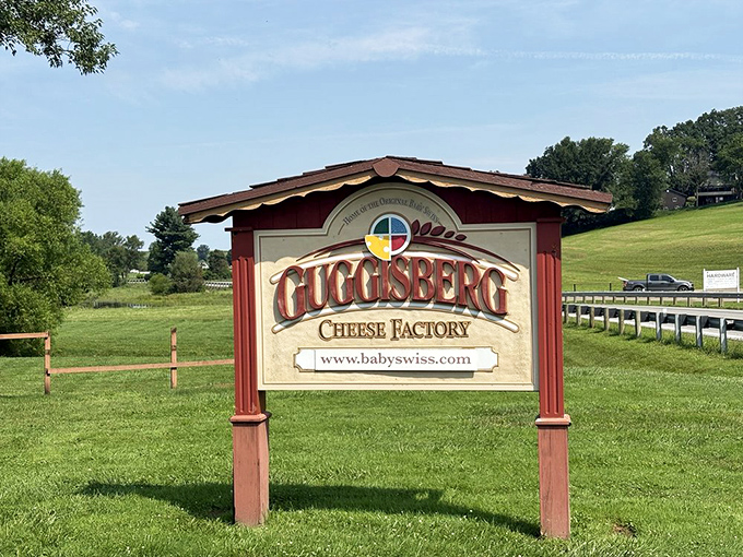 The sign that's launched a thousand road trips. "Baby Swiss" isn't just a cheese&mdash;it's a destination worth the journey.