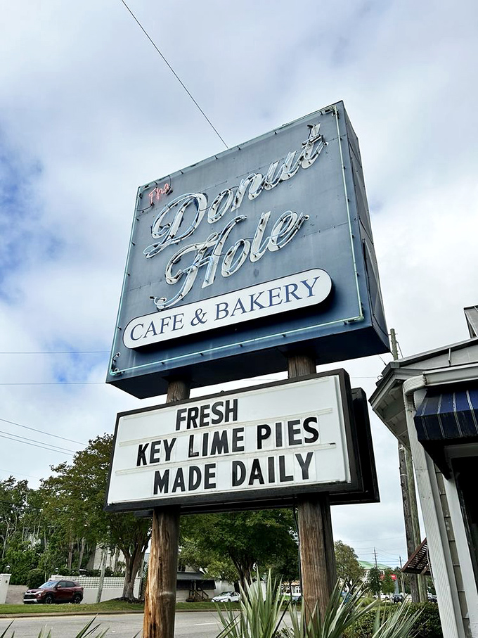 The sign promises fresh Key Lime pies daily, and in Florida, that's not just advertising&mdash;it's practically a public service announcement for your taste buds.