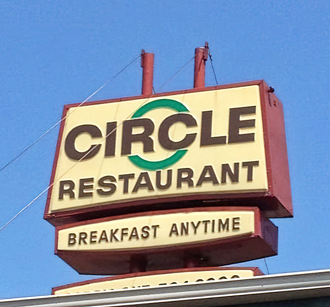 The iconic sign against blue Ohio sky announces what generations of locals already know &ndash; this is where you come for breakfast, anytime.