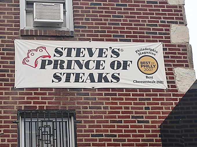 The banner proudly displays its "Best of Philly" credentials&mdash;in a city obsessed with cheesesteaks, such recognition is sandwich royalty.