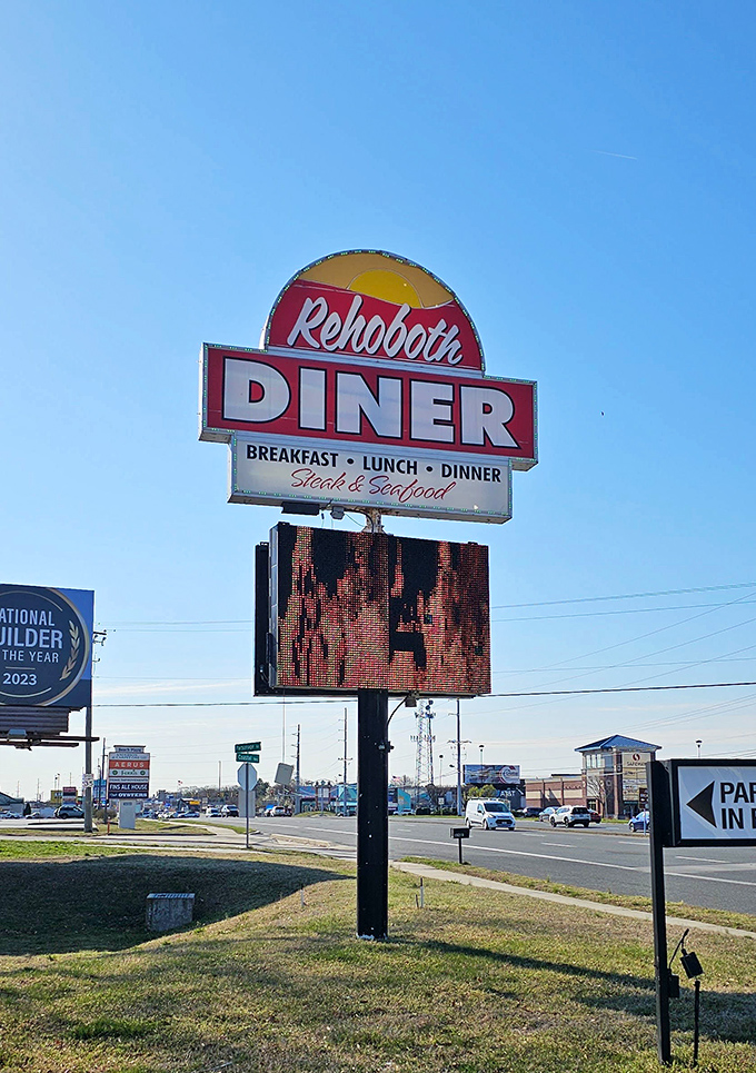 The roadside sign that's saved countless hungry travelers from making hangry decisions they'd later regret.