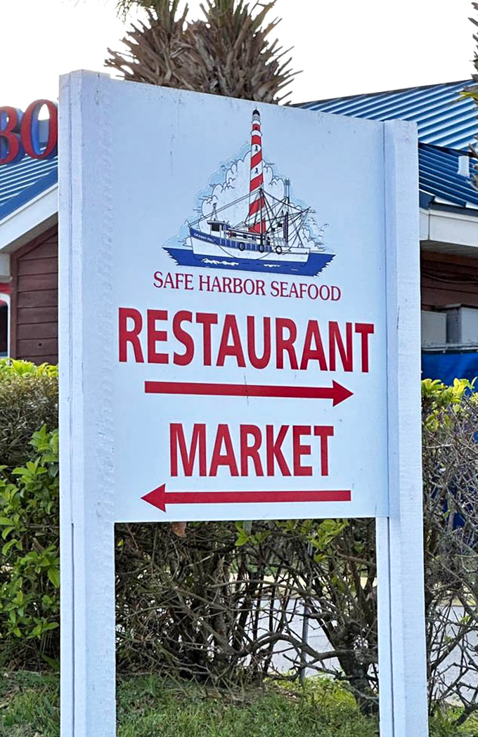 This sign doesn't just give directions&mdash;it offers life choices. Left for immediate gratification, right for taking the experience home with you.