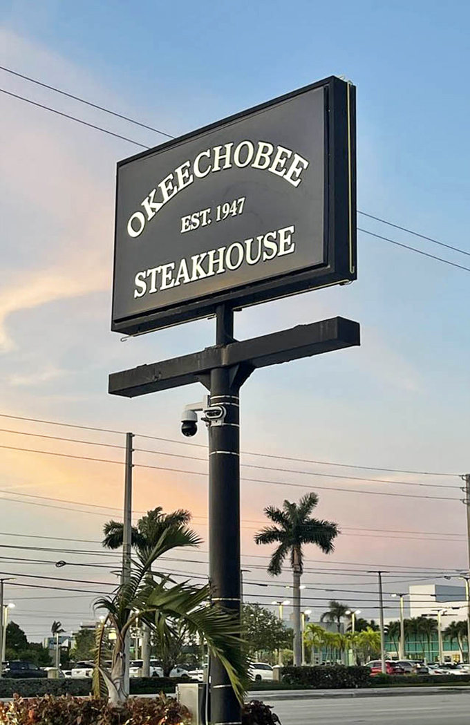 The sign stands against the Florida sky like a beacon for beef lovers&mdash;a promise of timeless quality in a state known for constant reinvention.