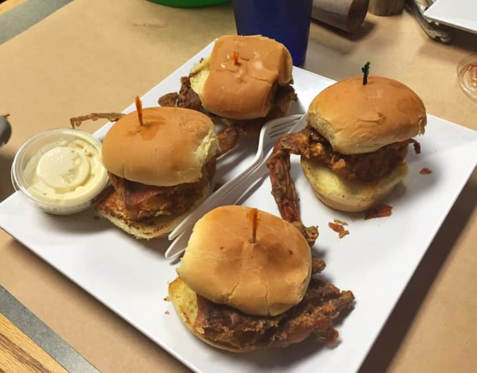Soft shell sliders: the perfect introduction to the curious delicacy of eating crabs shell and all, nestled in mini buns for maximum enjoyment with minimum commitment.