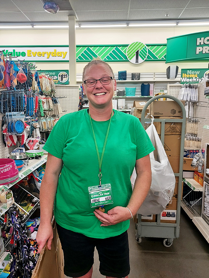 Friendly staff in signature green make the Dollar Tree experience more than just a transaction&mdash;it's a community service with a smile.