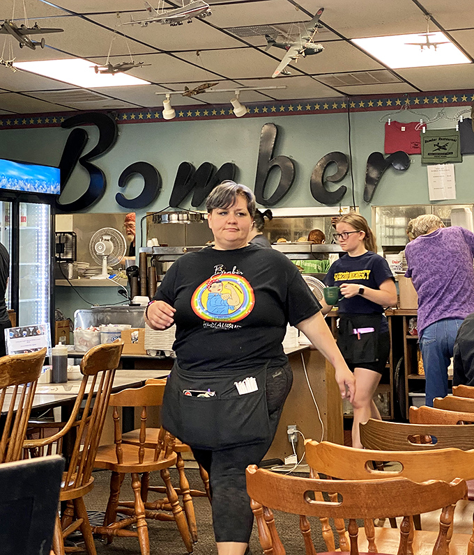 The staff moves with the efficiency of a well-oiled bomber crew, delivering plates that require both navigational skills and upper body strength.