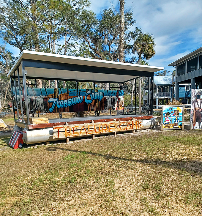 This isn't just a stage&mdash;it's where river tales get taller and local musicians make magic under the Spanish moss.