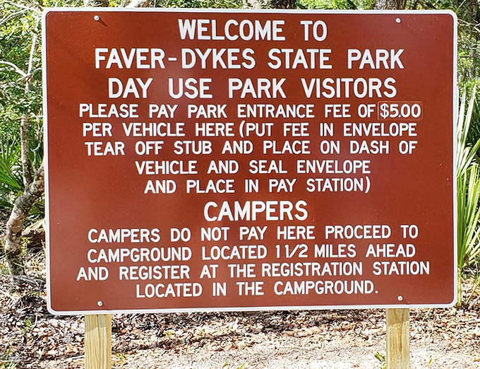 The honor system alive and well: five bucks to experience paradise. Possibly the best return on investment in the Sunshine State.