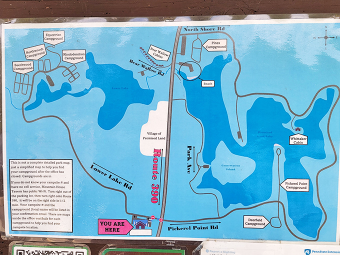 The treasure map to paradise, Pennsylvania-style. "X" doesn't mark the spot&mdash;"YOU ARE HERE" does, and that's exactly where you want to be.