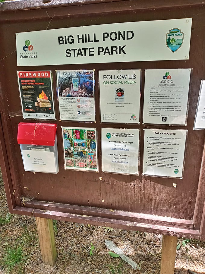 The information board&mdash;where adventure begins and getting lost becomes a choice rather than an inevitability. The park ranger's version of a restaurant menu.