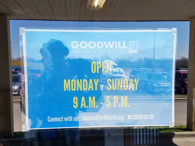 The rules of engagement. Open seven days a week, this sign promises daily opportunities for the thrill of the hunt and unexpected discoveries.