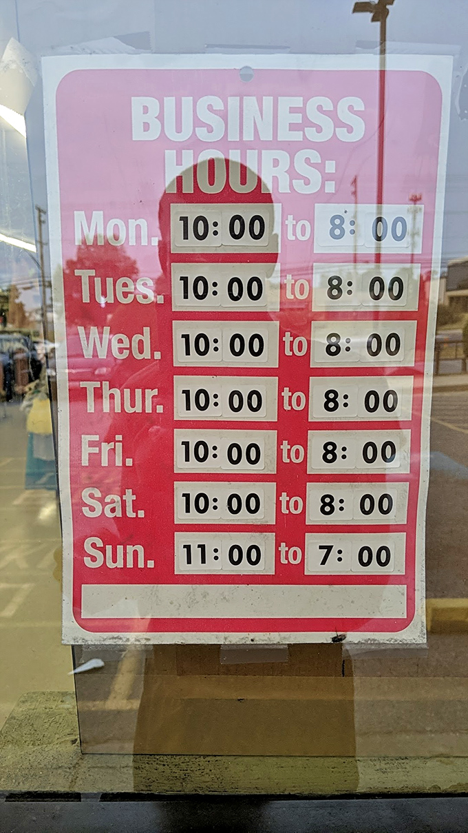 Store hours generous enough to accommodate both early birds and night owls. Treasure hunting time available seven days a week!