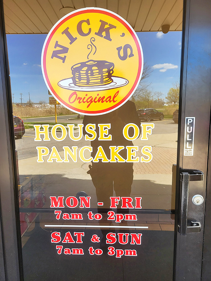 The door promises breakfast joy from 7am &ndash; the kind of straightforward honesty that Michigan appreciates in both its people and its pancake houses.