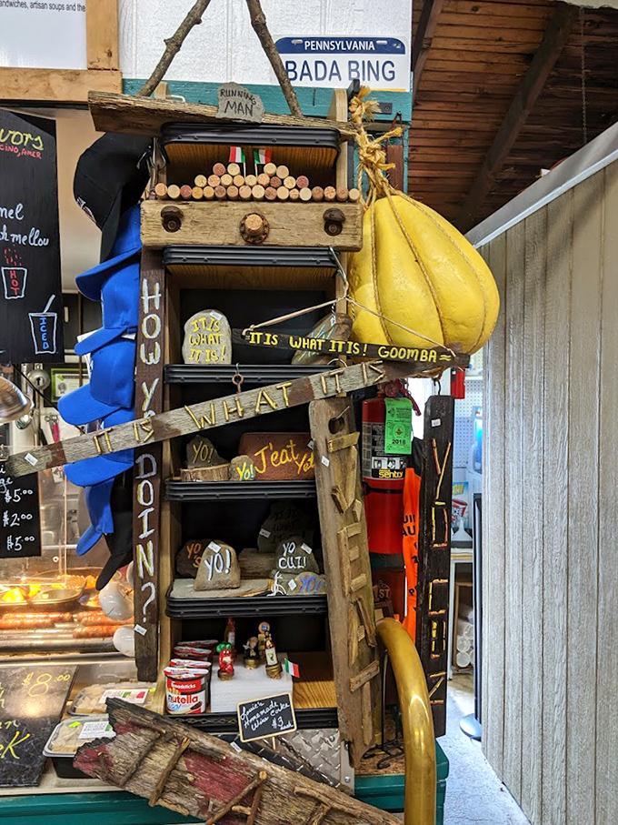 Whimsy and wisdom collide in this eclectic display. "It is what it is" never looked so charming when surrounded by handcrafted curiosities.