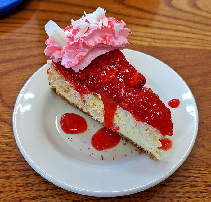 Strawberry cheesecake that strikes the perfect balance between rich creaminess and fruity brightness&mdash;the kind of dessert that silences conversation at the table.