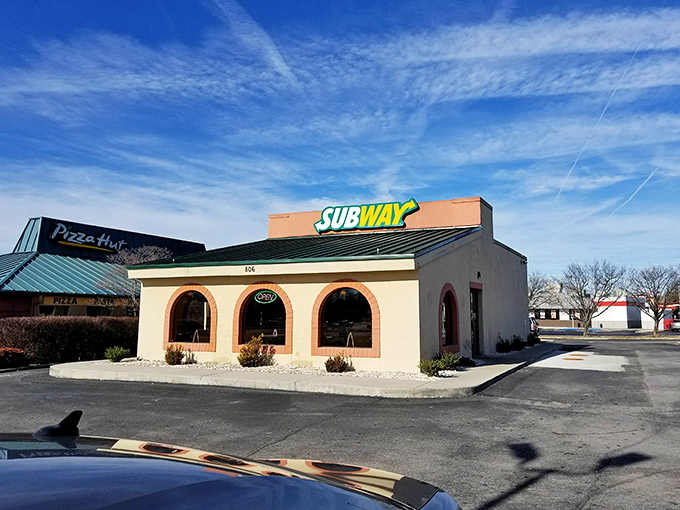 This Subway might not be serving artisanal fare, but there's something comforting about familiar options when you're exploring new territory.