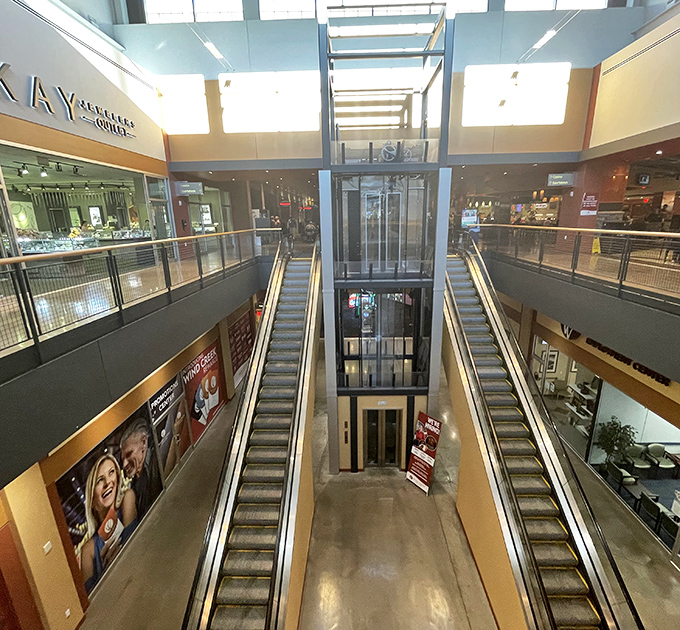 The Outlets at Wind Creek offer retail therapy with architectural flair, where escalators crisscross like something from an Escher drawing.