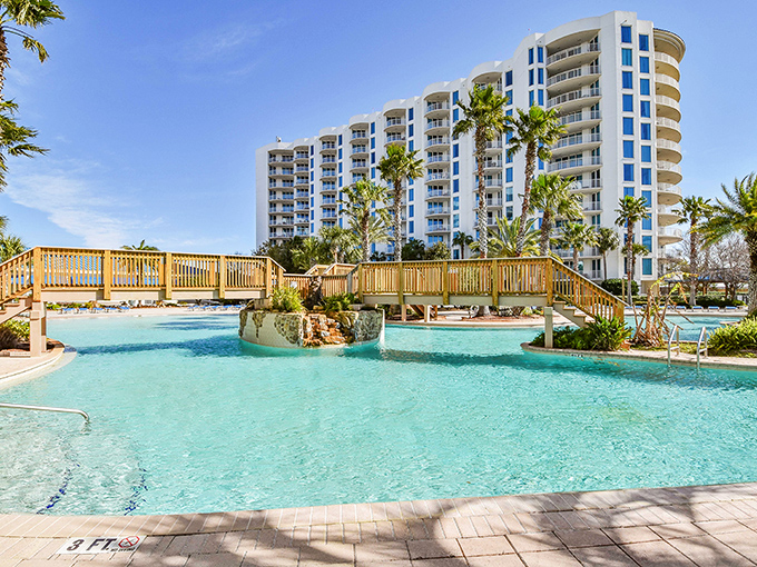 Resort pools that make you wonder: why swim in the ocean when you can float here with a drink that has more garnishes than ingredients?