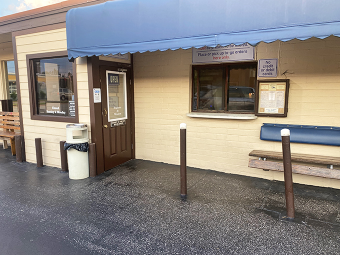 The humble to-go window where locals skip the wait but never the flavor &ndash; St. Augustine's version of a seafood speakeasy.
