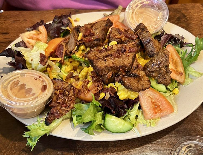 This isn't just a salad &ndash; it's a clever disguise for enjoying more barbecued meat while technically ordering something with lettuce in it.