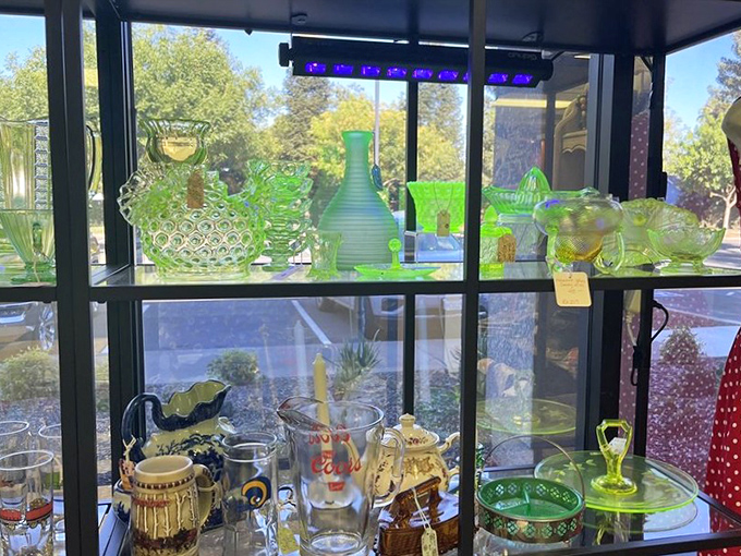 Uranium glass glows with otherworldly charm under special lighting. These Depression-era treasures literally light up a room&mdash;no nuclear physics degree required!