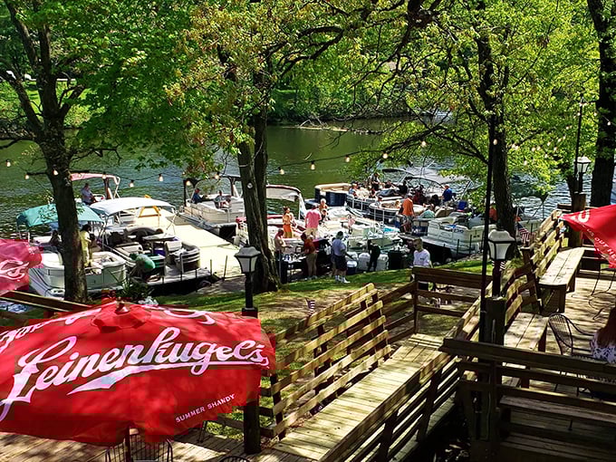 The outdoor deck doesn't just offer fresh air&mdash;it delivers a front-row seat to Wisconsin's natural beauty with a side of cold beer and hot conversation.