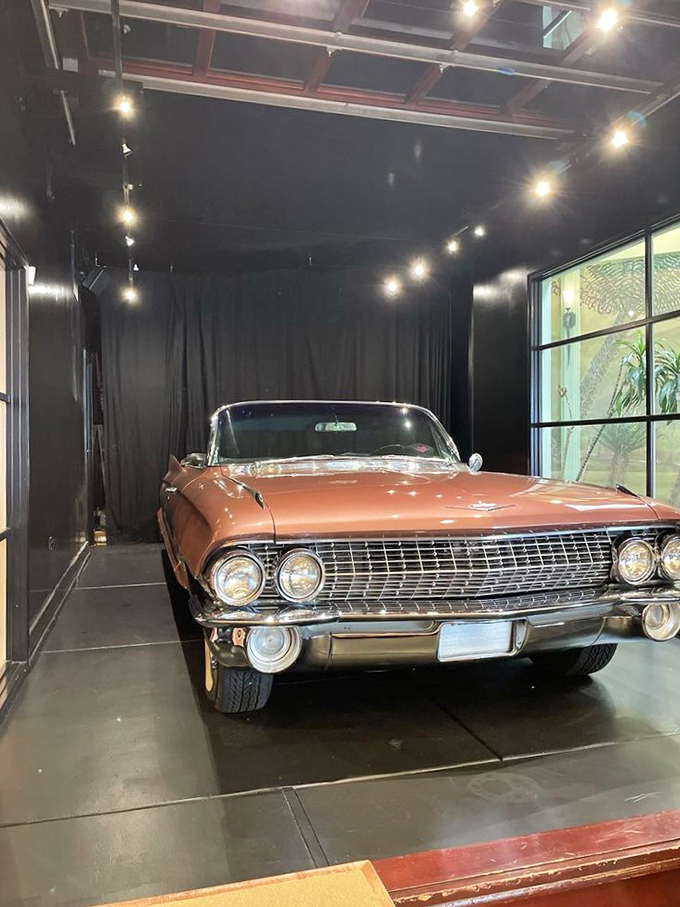 The vintage Cadillac isn't just decoration &ndash; it's a time machine to when cars had personality and breakfast was an event.