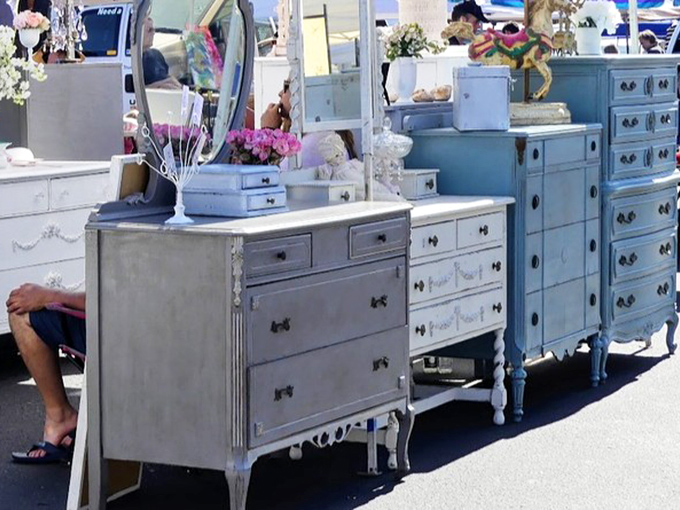 Vintage dressers with more drawers than secrets, though they've probably seen plenty of both.
