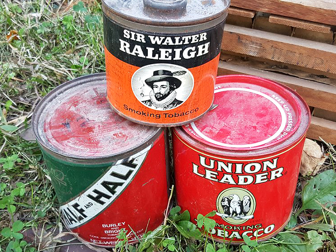 Advertising artifacts from America's smoking era. These vintage tobacco tins have outlived their original purpose to become collector's items.