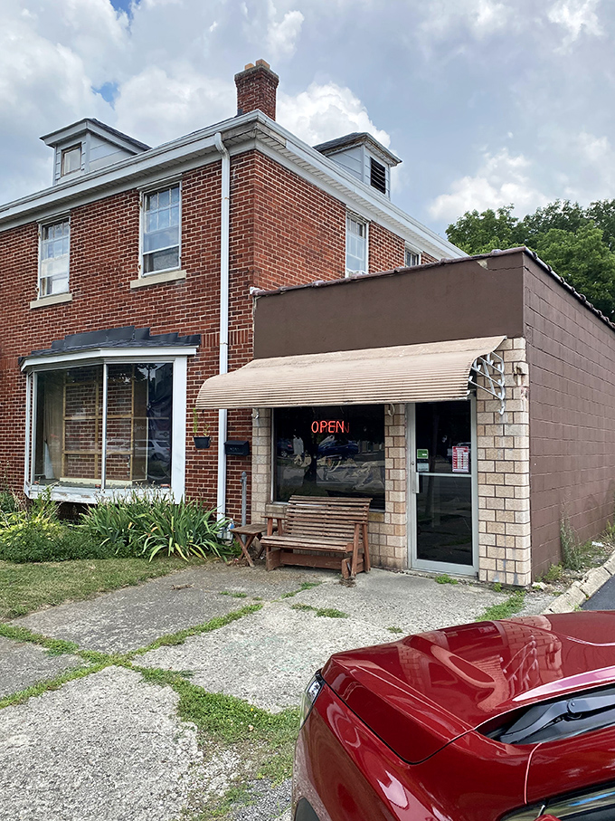 The humble bench outside invites you to sit and immediately enjoy your treasures &ndash; because some joys simply can't wait for the drive home.