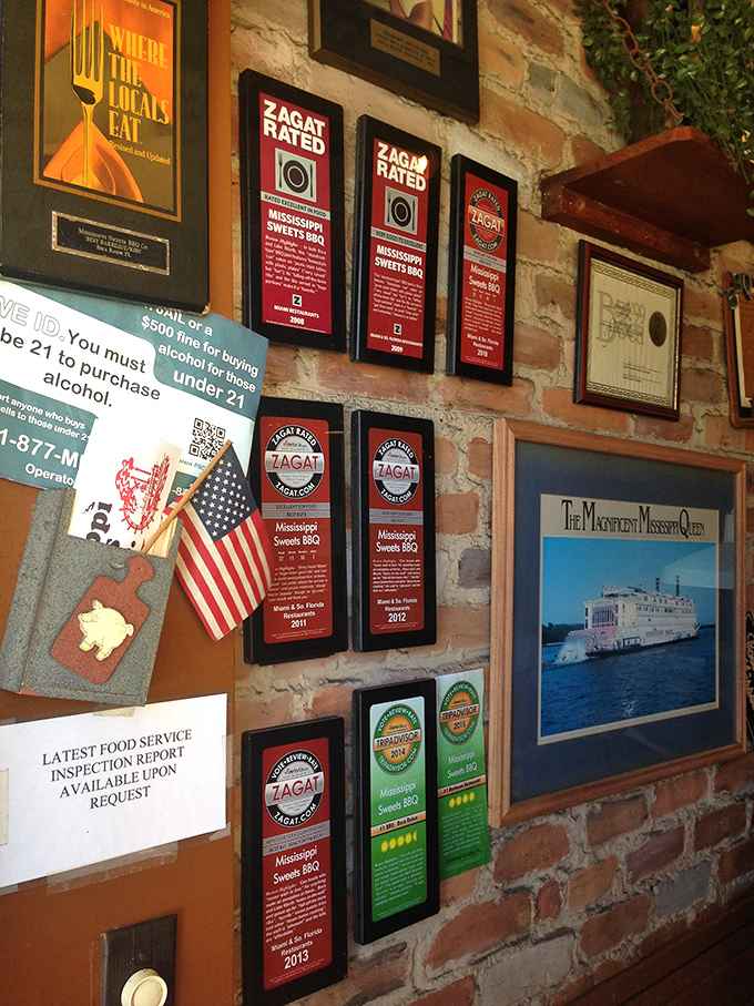 Award plaques line the walls like trophies in a champion's case, proving that locals and critics agree: this place rules.