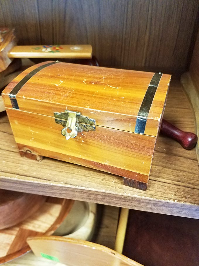 A treasure chest that looks like it should contain pirate gold but will happily store your remote controls instead. X marks the spot&mdash;in your living room.