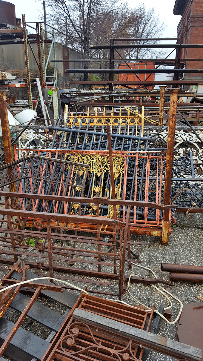 Iron poetry in rusty stanzas. Each gate and railing represents craftsmanship from an era when scrollwork wasn't just decoration but signature.
