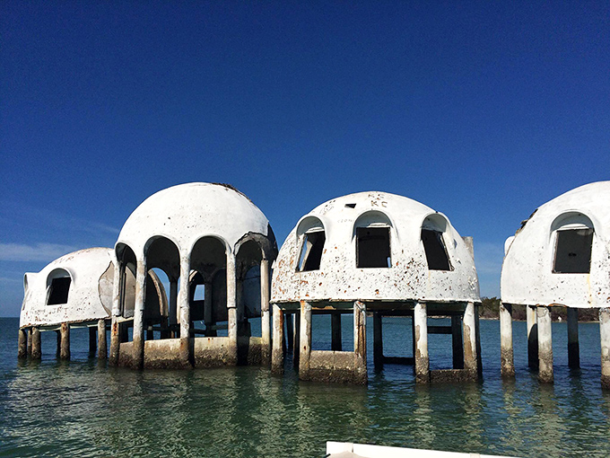 The ingenious architectural design&mdash;concrete domes on stilts&mdash;was originally created to withstand hurricane-force winds, a testament to forward-thinking design.