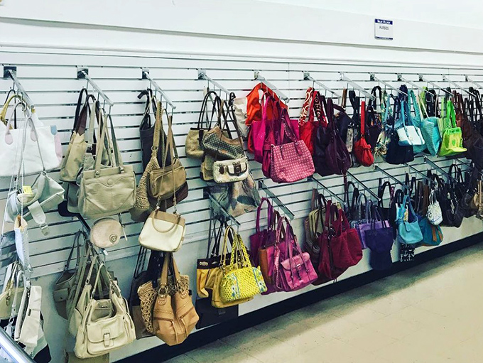 The handbag rainbow&mdash;from faux designer to genuine vintage, each purse holds secrets of shopping trips and nights out past.