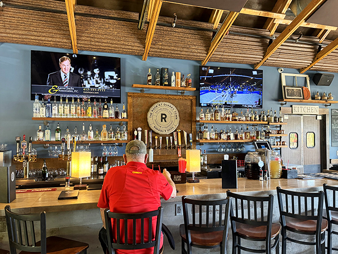 The well-stocked bar stands ready for everything from casual happy hours to celebratory toasts, with local spirits taking center stage.