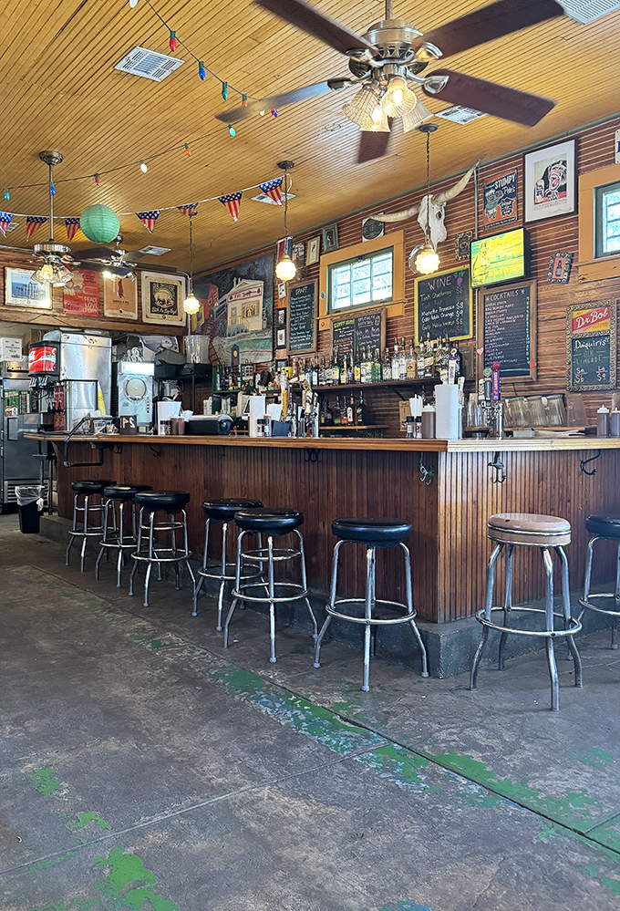 The bar where barbecue dreams come true. Those stools have supported some serious eating sessions over the years.
