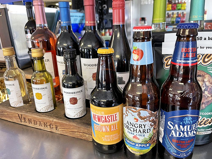The beverage selection—because even the perfect seafood feast needs the perfect liquid companion. From craft beer to wine, hydration with ambition.