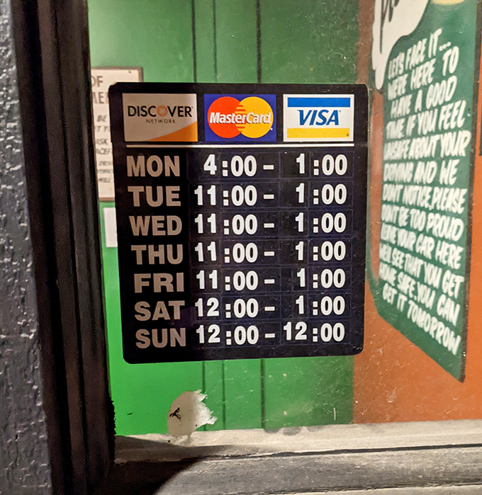 Business hours that acknowledge reality&mdash;opening later on Mondays because everyone needs recovery time. That's the kind of honesty I appreciate in a restaurant.