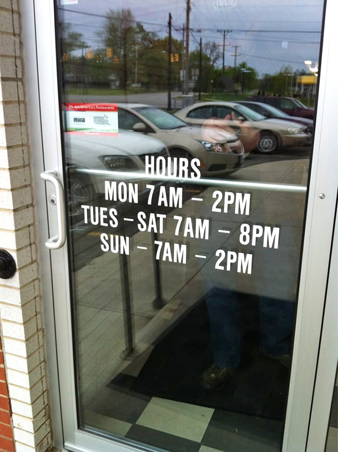 The hours posted clearly&mdash;because knowing when you can get your next fix of diner magic is information as essential as your own birthday.