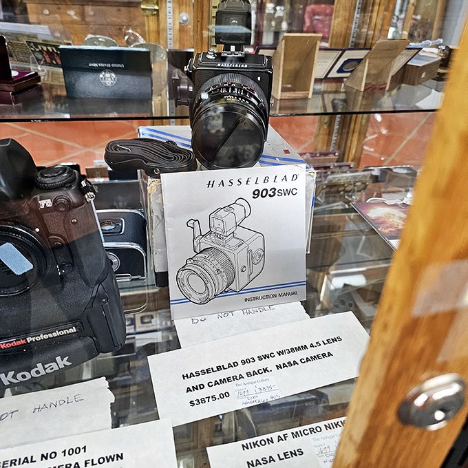 That Hasselblad camera once captured moments on film, not pixels&mdash;the same model that documented NASA's greatest adventures.