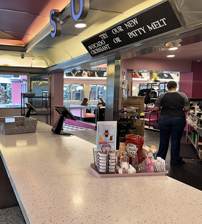 The cashier area &ndash; the final checkpoint before reluctantly returning to a world where breakfast isn't served all day.