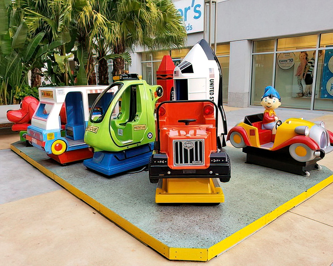 Kiddie rides that cost less than most things in the actual stores &ndash; parenting win right there.