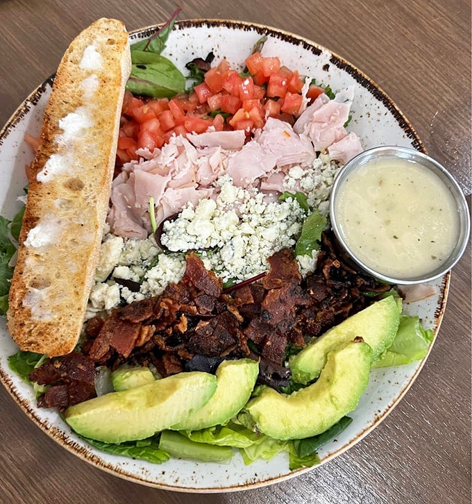 This Cobb salad isn't just lunch &ndash; it's a perfectly composed edible color wheel where bacon and avocado play the starring roles.