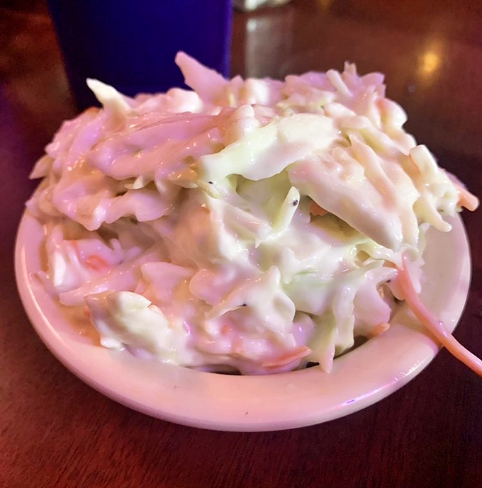 Creamy coleslaw: the unsung hero of any barbecue feast. This isn't just a side&mdash;it's the cooling counterpoint that makes each bite of smoky meat even better.