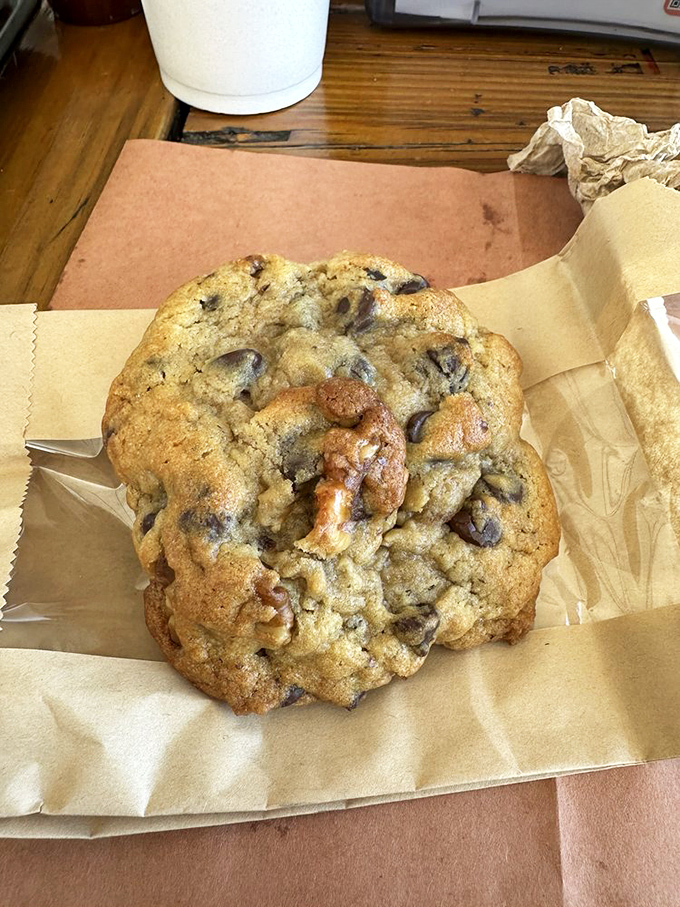 A cookie the size of a small planet, with the gravitational pull to match. The perfect sweet finale to a savory symphony. 
