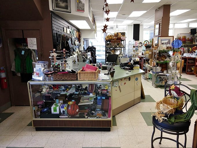 The checkout counter offers a glimpse of smaller treasures, where impulse buys and unexpected finds make thrifting an adventure sport.